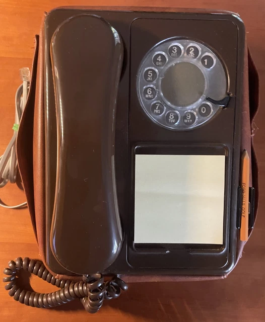 RARE VINTAGE BROWN Northern Telecom Rotary Dial Desk Phone Excellent ...