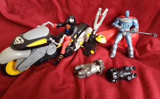 SUPERBOY & STEEL Supeman With Vtol Cycle Unboxed Vintage 1995 Complete ...