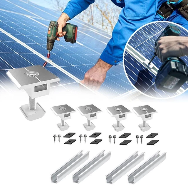 PIASTRA SOTTILE TRAPEZOIDALE impianto fotovoltaico guida guida staffa ...