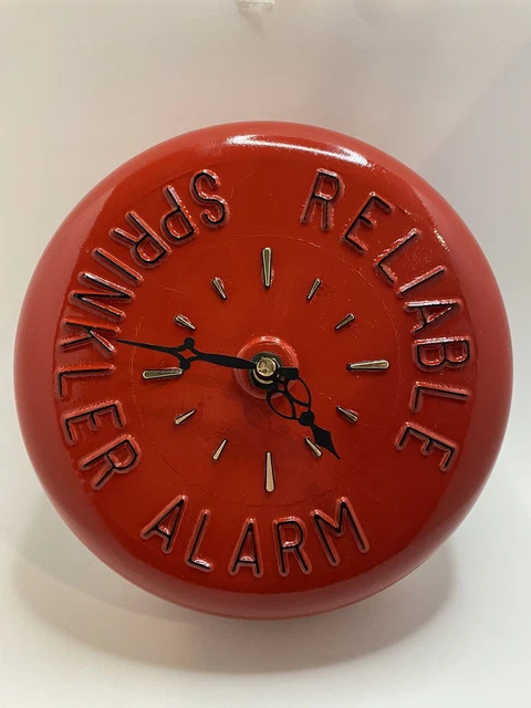VINTAGE FIRE ALARM Bell Clock Water Motor Gong Reliable Sprinkler Alarm ...