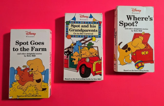 DISNEY SPOT VHS Tapes - Grandparents Carnival / Where's Spot / Goes To ...