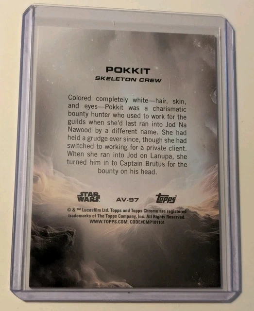TOPPS CHROME STAR Wars 2025 AV-97 Pokkit Skeleton Crew /25 Orange ...