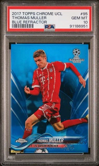 2017/18 TOPPS UCL Chrome Thomas Müller /150 Blue PSA 10 EUR 199,99 - PicClick DE