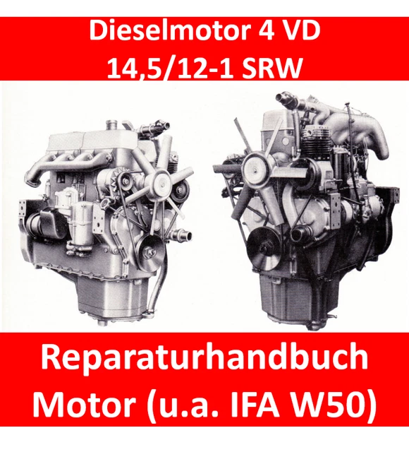 REPARATURHANDBUCH MOTOR IFA W50 ZT 300 303 304 320 323, E512,514 E-BOOK ...
