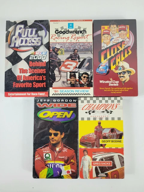 LOT OF 5 vintage Nascar vhs tapes Full Access Close Calls Earnhardt ...