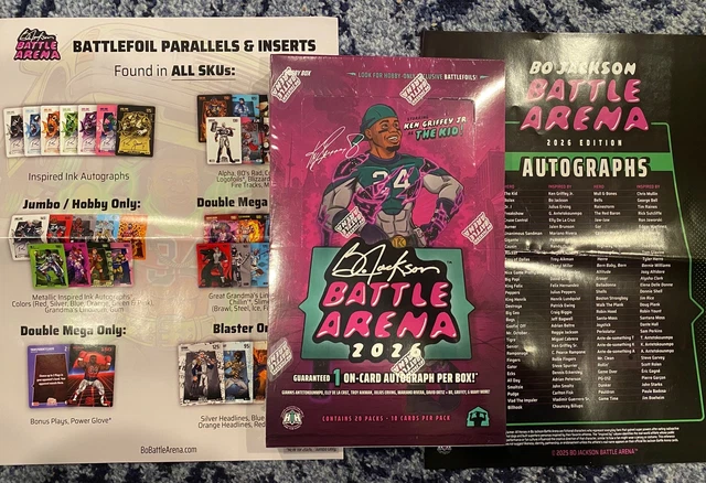 2026 BO JACKSON Battle Arena Ken Griffey Jr Edition Hobby Box SEALED ...