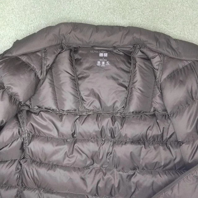 UNIQLO ULTRA LIGHT Down Jacket 3D Cut L Dark Green Lightweight Coat £ ...