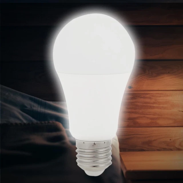 LED SENSOR LIGHTS Bulb E27 Dusk to Dawn Lighting Bulbs (5W Cool White ...