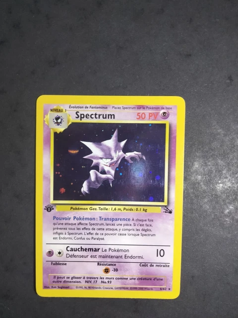 CARTE POKEMON SPECTRUM Holo 6/62 Fossile EDITION 1 Wizards FR EUR 155 ...