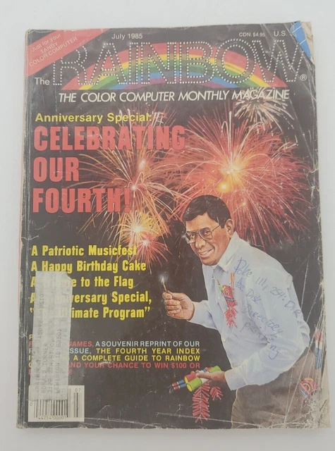 VINTAGE TANDY RAINBOW The color Computer Magazine July 1985 Anniversary ...