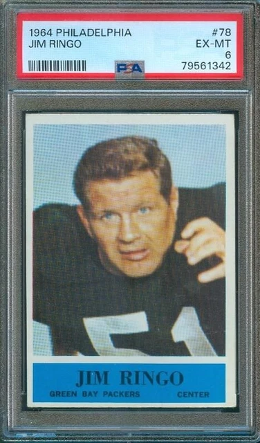 1964 PHILADELPHIA GUM JIM RINGO Green Bay Packers #78 PSA 6 EUR 22,16 ...