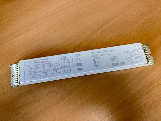 OSRAM QUICKTRONIC PROFESSIONAL QTP 2x36-40/230-240 EVG VORSCHALTGERÄT ...