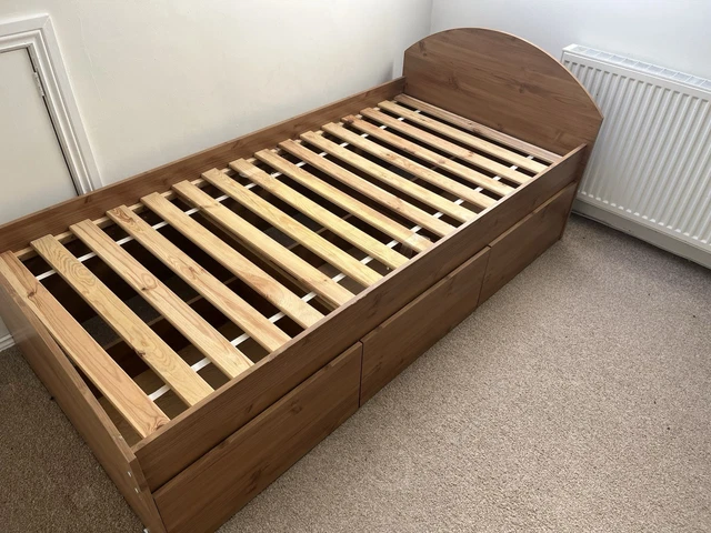 SINGLE BED WITH 3 Draws. No Mattress Included. £5.43 - PicClick UK