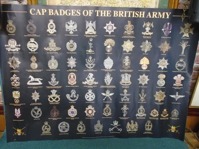 UK MILITARY CAP Badges, 1990s OFFICIAL MOD/ARMY POSTER A1 size 841 x ...