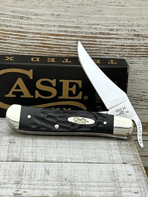 CASE XX KNIVES Black Synthetic Rough Jig Russlock Pocket Knife ...