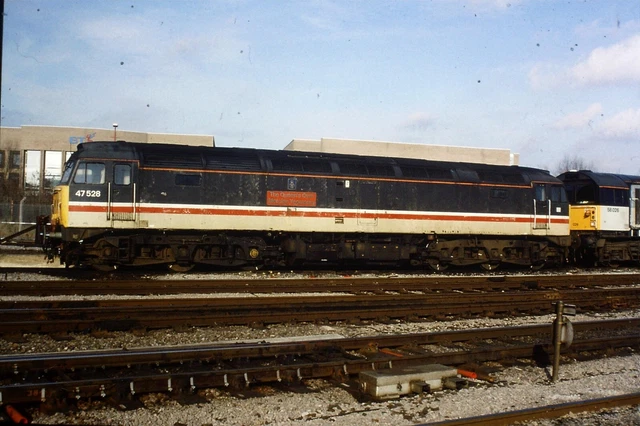35MM ORIGINAL COLOUR Rail Slide BR Class 47 47528 at Swindon £2.99 ...