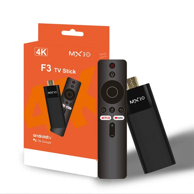 MX10-F3 ANDROID TV Stick Media Player 2GB 16GB Dual Band WiFi Quad Core ...