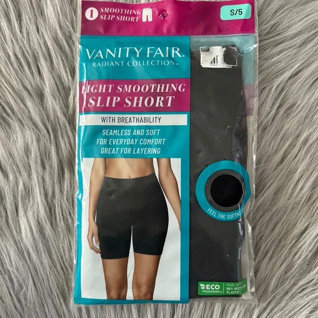 VANITY FAIR RADIANT Collection Light Smoothing Slip Short Womens Size ...
