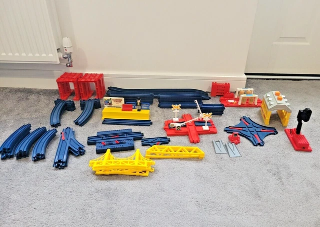 VINTAGE 1989 TOMY Trackmaster Thomas Tank Engine Dark Blue Track Job ...