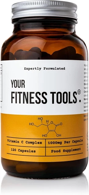YOUR FITNESS TOOLS Vegan Vitamin C 1000mg Complex | High Strength ...