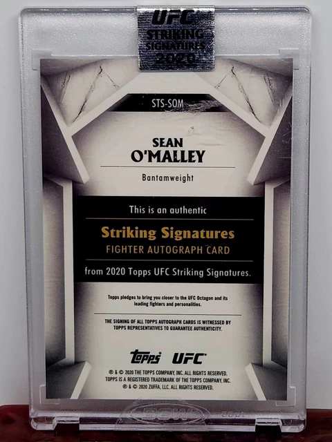 CARTE AUTOMATIQUE VIOLETTE 2020 Topps UFC Striking Signatures Sean O ...