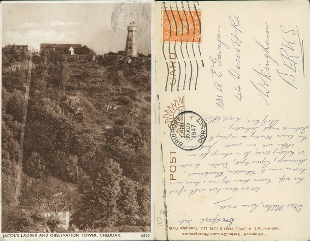 JACOBS LADDER & Observation Tower Cheddar 6565 1947 EA Sweetman ...
