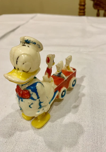 WALT DISNEY DONALD Duck Ramp Walker w/ Huey Duey Louie Vintage ...