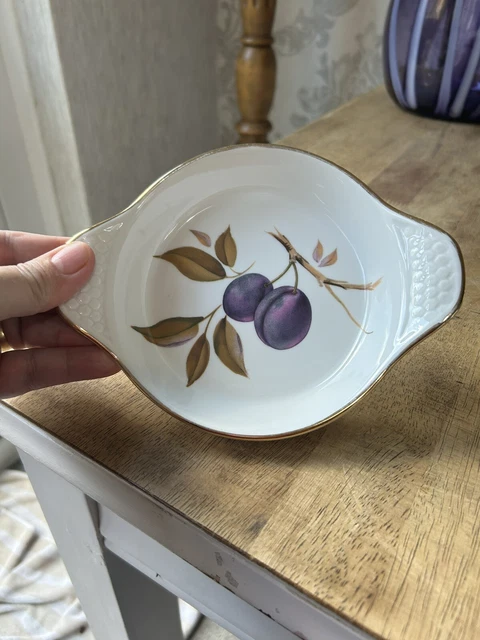ROYAL WORCESTER EVESHAM (Gold Rim) Gratin Dish Shape 41 Size 5 Good ...