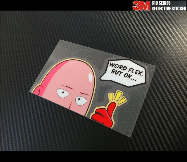 ONE PUNCH MAN Anime Saitama thumbs up peeking JDM Car Reflective ...