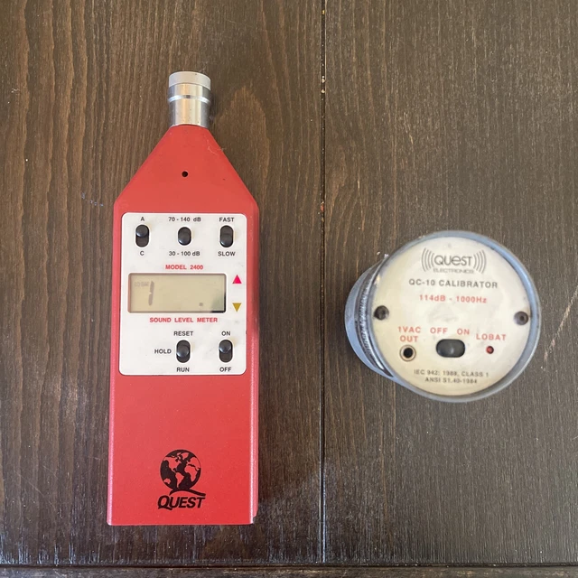 QUEST TECHNOLOGIES SOUND Level Meter Model 2400 with QC-10 Calibrator £ ...