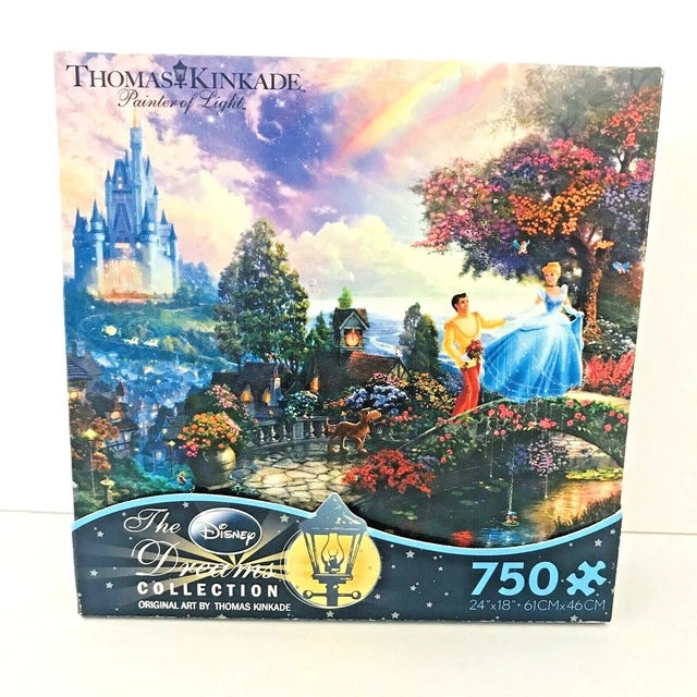 DISNEY THOMAS KINKADE Cinderella Wishes Upon A Dream 750 Pc Puzzle £6. ...