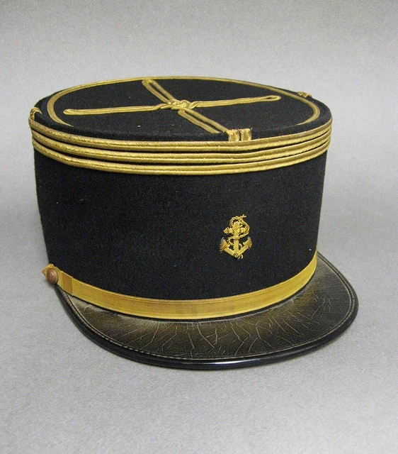 ANCIEN KÉPI D'OFFICIER Mle 1931: Capitaine de marine coloniale ...