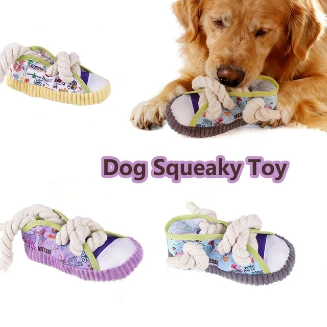 INTERACTIVE DOG SQUEAKY Toy Bite Resistant Bite Resistant Slippers ...