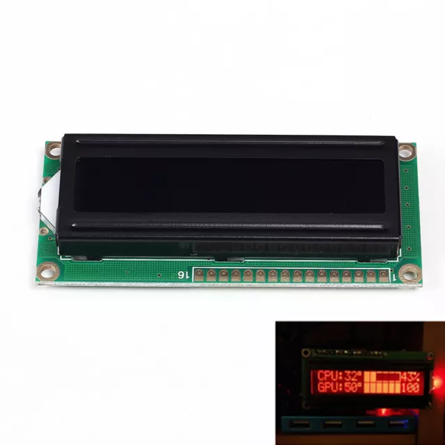 MODULO SCHERMO DISPLAY LCD 16x2 caratteri matrice di punti testo rosso ... MODULO SCHERMO DISPLAY LCD 16x2 caratteri matrice di punti testo rosso ...