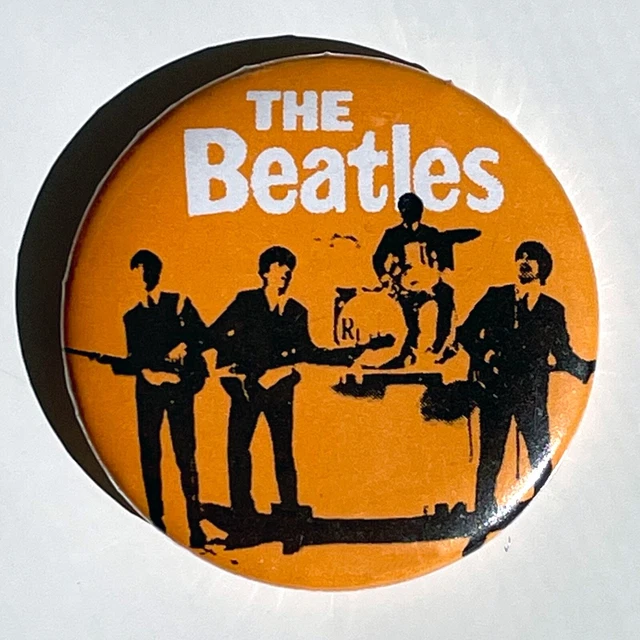 VINTAGE EARLY 1980S THE BEATLES badge band pin 1.25" button McCartney ...