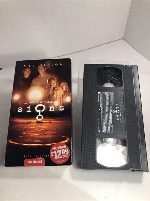 SIGNS M. NIGHT Shyamalan Mel Gibson VHS £3.65 - PicClick UK