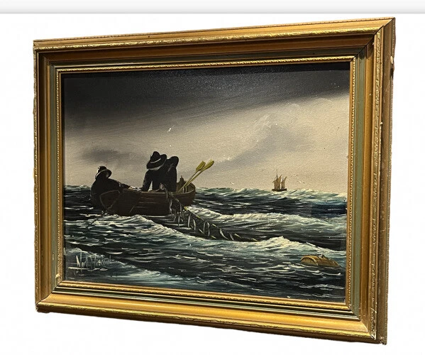 MARITIME SIGNED OIL On Canvas :- Morley Wescomb £245.00 - PicClick UK