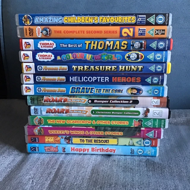 BUNDLE OF 13 Children’s DVDs - Thomas, Postman Pat, Fireman Sam, Roary ...