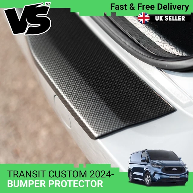 FORD TRANSIT CUSTOM 2024 Van Rear Bumper Protector Tough Abs Carbon ...