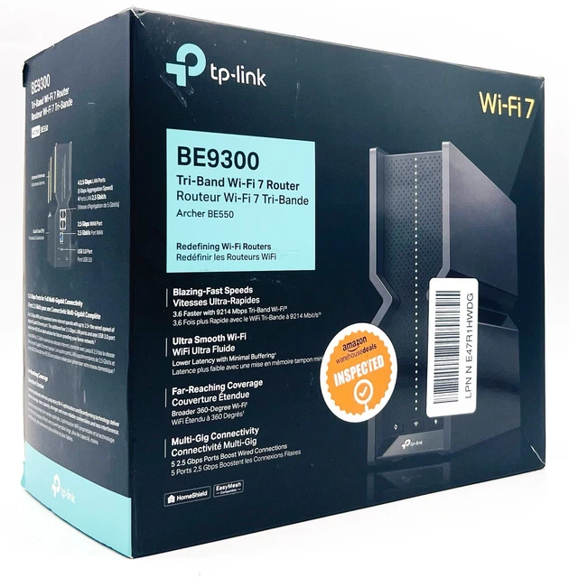 TP-LINK ARCHER BE9300 Tri-Band WiFi 7 Wireless Router | up to 9.2 Gbps ...