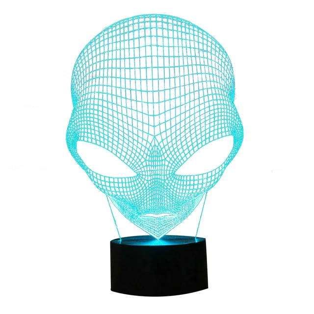 3D UFO ET Martian Alien 7 Color Change Led Table Lamp Night Light Touch ...