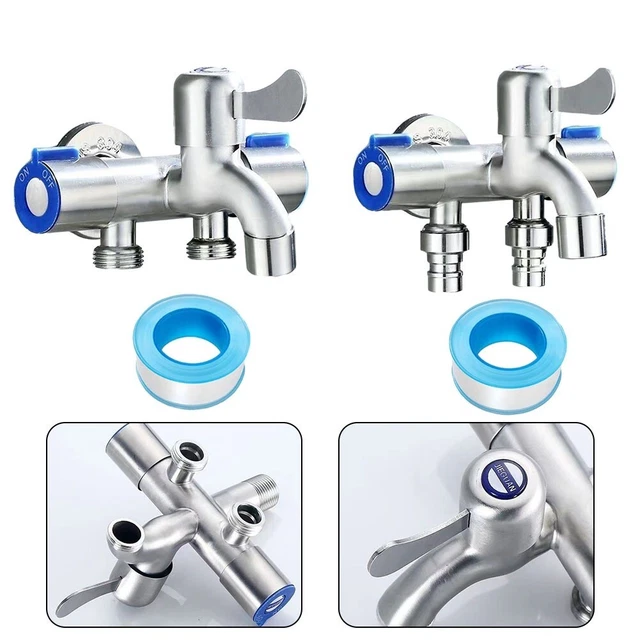 ROBINET D'ÉVIER À robinet à trois voies pratique pour machine à laver ...