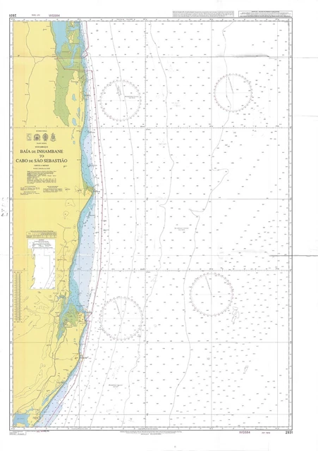 ADMIRALTY 2931 BAIA De Inhambane Cabo De Sao Sebastiao Mozambique Map ...