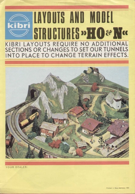 1970 KIBRI CATALOG Layouts and Model Structures Scale HO N E AA £5.18 ...