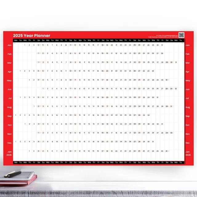 2025 YEAR PLANNER Wall Chart Annual Year Planner Wall Planner Large A2 ...