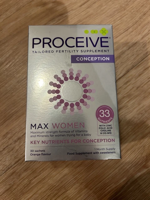 PROCEIVE MAX WOMEN Tailored Fertility Supplement Conception Orange 30 ...