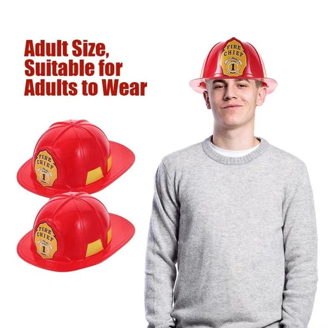 ADJUSTABLE SIMULATION FIREMAN Hat Makeup Toys Fireman Hat Toy Adults ...