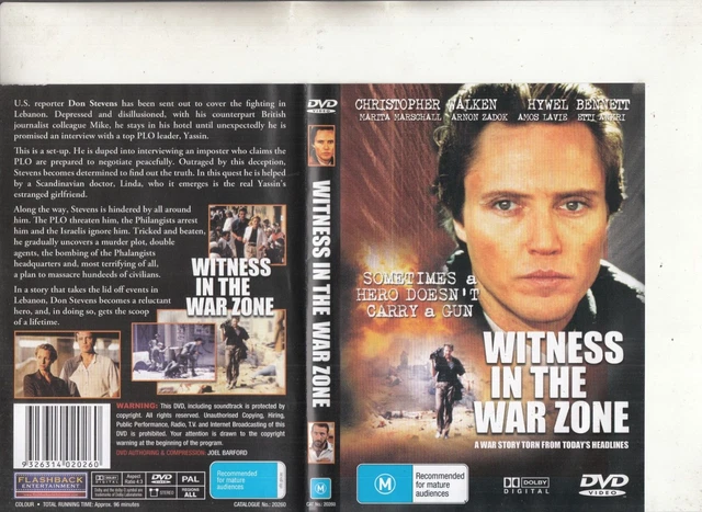 WITNESS IN THE War Zone-1987-[Christopher Walken]-Virgin Vision-Movie VV-DVD $35.00 - PicClick AU