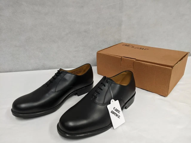 BRITISH ROYAL NAVY Black Leather Naval Dress Uniform Parade Shoes Mens ...