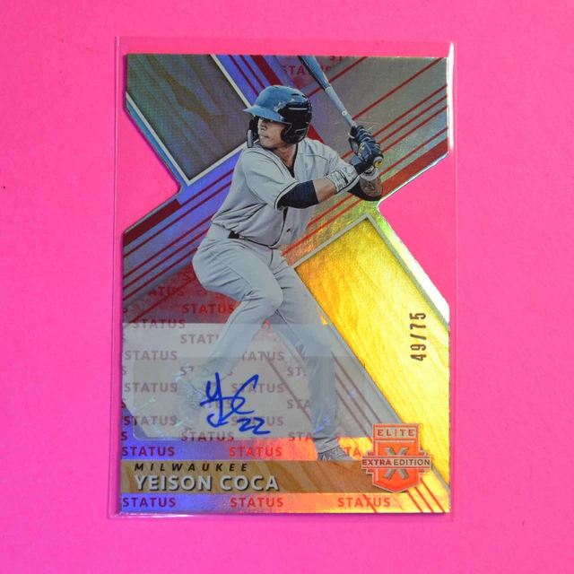 2019 ELITE EXTRA Edition Noah AUTO Status Red Die Cut #d/75, Yeison ...